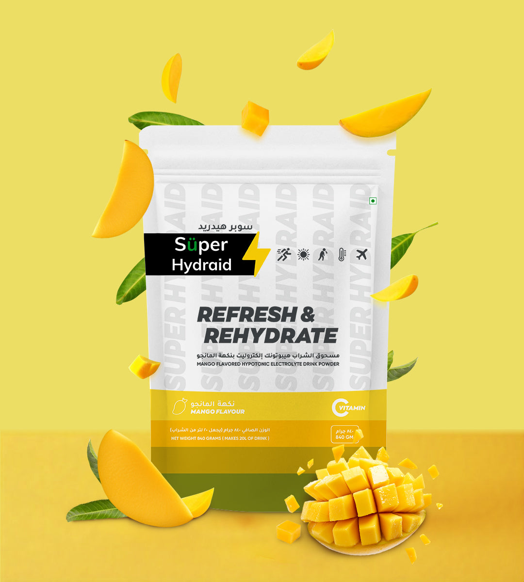 Super Hydraid - Ultimate Hydration Drink in Orange, Mango & Lemon Flav ...